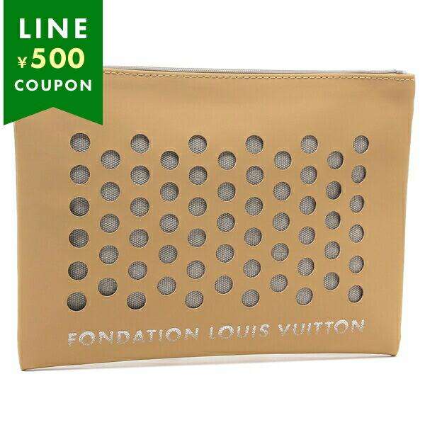 フォンダシオン ルイヴィトン クラッチバッグ ポーチ ブラウン メンズ レディース ユニセックス FONDATION LOUIS VUITTON 2000000023540 CAMEL CLUTCH CAMEL ロゴ FONDATION L...