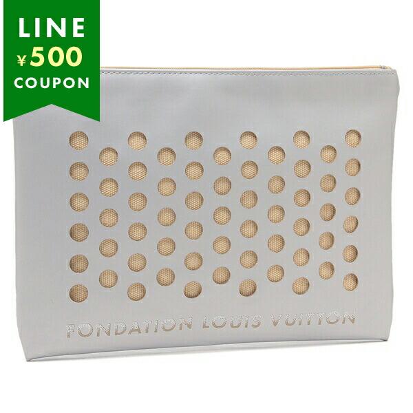 フォンダシオン ルイヴィトン クラッチバッグ ポーチ シルバー メンズ レディース ユニセックス FONDATION LOUIS VUITTON 2000000023557 SILVERY GREY CLUTCH SILVERY ロゴ FO...