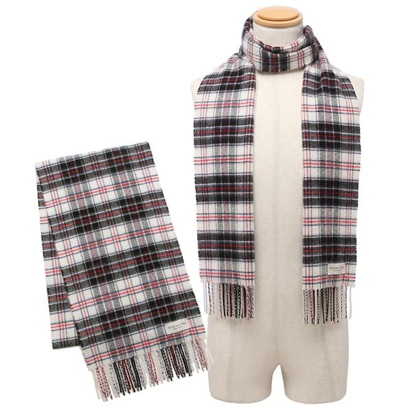 ジョンストンズ マフラー ホワイト マルチカラー メンズ レディース ユニセックス JOHNSTONS OF ELGIN WA000016 KU0128 WOVEN SCARF MACRAE DRESS 小判 JOHNSTONS WA000...