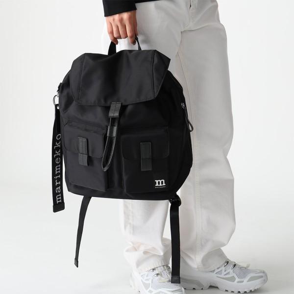 マリメッコ リュック バックパック エブリシング UNIKKO ウニッコ ブラック レディース MARIMEKKO 091198 009 EVERYTHING BACKPACK L SOLID BLACK MARIMEKKO 091198M...