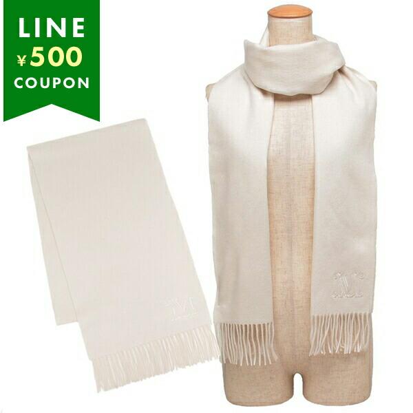 マックスマーラ ストール カシミア ホワイト レディース Max Mara WSDALIA 091 2524546311600 ACCESSORI MONOGRAM EMBROIDERED CASHMERE STOLE BIANCO Mロゴ...