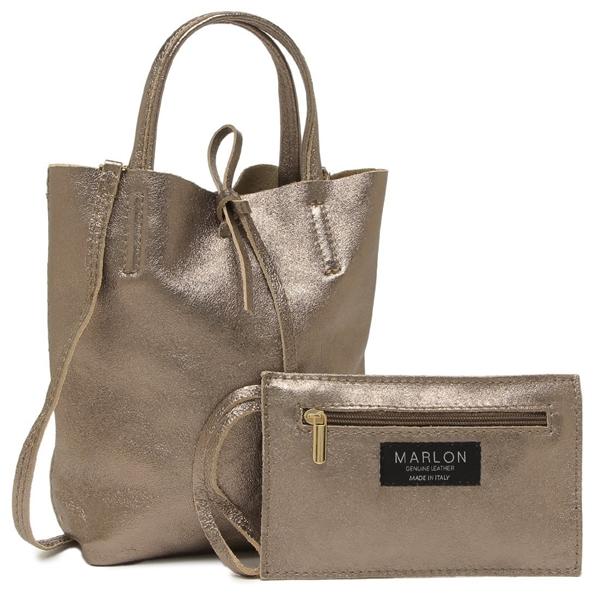 マーロン ハンドバッグ ショルダーバッグ ショッパーミニ ゴールド ブラウン レディース MARLON BS0006 L005 SHOPPER MINI LAMINATO BRONZO 2WAY ラメ MARLON BS0006MARLON...