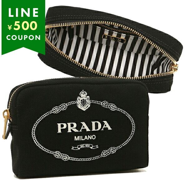 プラダ ポーチ PRADA 1NA021 20L F0N12 CANAPA LOGO カナパ ロゴ レディース ポーチ 無地 NERO/TALCO 黒PRADA（プラダ）のポーチが入荷しました☆肌触りの良いコットン素材を使用しており、デイリ...