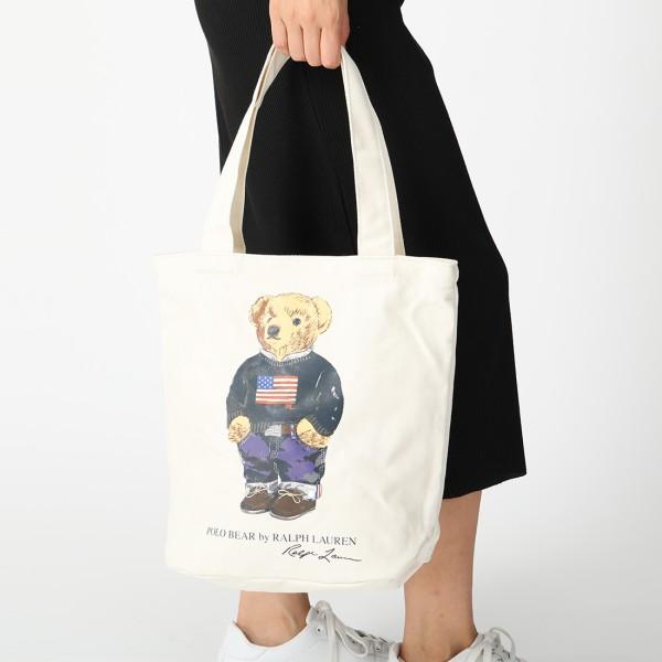 ポロラルフローレン トートバッグ ベージュ レディース POLO RALPH LAUREN 9AR021 W3Y POLO BEAR TOTE NATURAL POLO RALPH LAUREN 9AR021RALPH LAUREN（ポロラ...