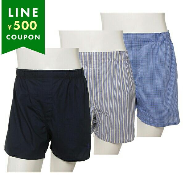 ラルフローレン  パンツ 下着 3枚セット トランクス TRUNKS NCWBP3 3ZT STRIPE PLAID NAVY ブルー マルチカラー メンズ POLO RALPH LAUREN ポロラルフローレンRALPH LAUREN（ポ...