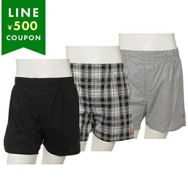 ラルフローレン パンツ 下着 3枚セット トランクス TRUNKS NCWBP3 46G STRIPE PLAID BLACK マルチカラー メンズ POLO RALPH LAUREN ポロラルフローレンRALPH LAUREN（ポロラルフ...