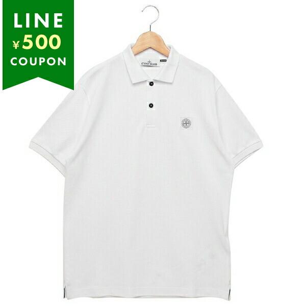 ストーンアイランド Tシャツ カットソー Compassパッチ ポロシャツ ホワイト メンズ STONE ISLAND K1S15 220002R S0039 V0001 50/2 ORGANIC COTTON PIQUE WHITE ST...