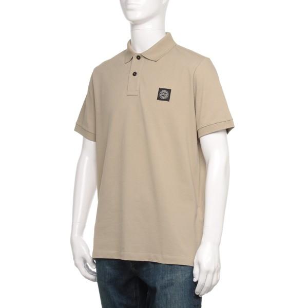 ストーンアイランド Tシャツ カットソー Compassパッチ ポロシャツ ベージュ メンズ STONE ISLAND K1S15 22002SC S0017 V009A ORGANIC COTTON ELASTANE PIQUE DESE...