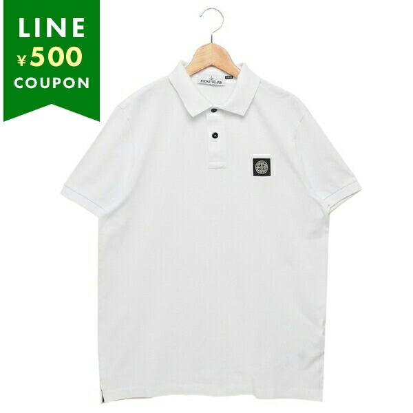 ストーンアイランド Tシャツ カットソー Compassパッチ ポロシャツ ホワイト メンズ STONE ISLAND K1S15 22002SC S0017 V1001 ORGANIC COTTON ELASTANE PIQUE WHIT...