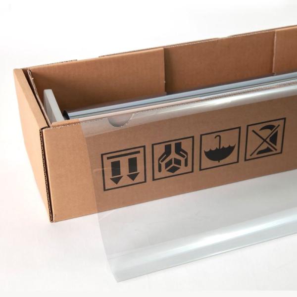 可視光線は遮断せず（明るさは損なわず）熱の影響の大きな赤外線と紫外線を遮断する事を目的とした透明の断熱フィルムです。フィルムは極めて透明でコシがあり赤外線領域のみを遮断（断熱）するのに適した商品ですが施工するガラスの透過率によっては施工後に...