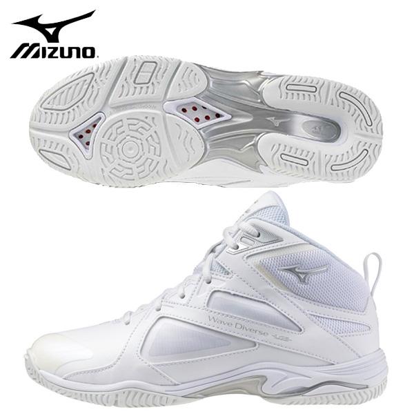 【商品名】ウエーブダイバース LG5 WIDE【品番】 31GF257201【カラー】 01:ホワイト×シルバー【サイズ】22.0cm〜27.5cm【質量】約270g(24.5cm片方)【シューズ幅】3E相当の方向け【素材】＜甲材＞人工皮革...