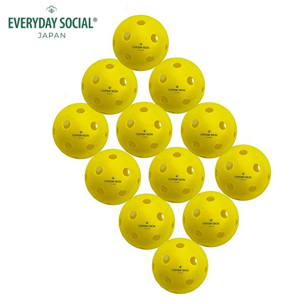 【商品名】 THE ASAMA CLASSIC 屋内用ボール 26穴【カラー】 ネオンイエロー【数量】 12個入り【素材】 PE【サイズ】 73.7-74mm【重量】 25.5g±0.5g【デザイン】日本　【生産国】中国アメリカピックルボー...