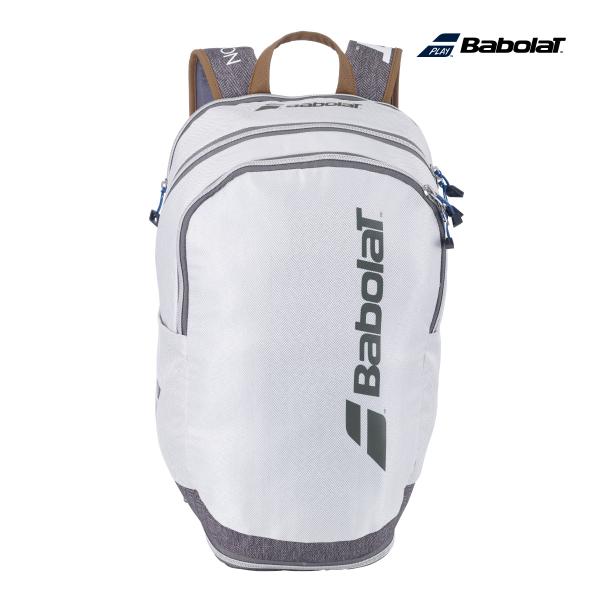 【商品名】COURT BACKPACK WIMBLEDON(コート バックパック ウィンブルドン)【品　番】753107【機能】ラケット２本収納可【カラー】ホワイト【素材】リサイクルポリエステル【サイズ】33×22×48cm(28L)【生産...