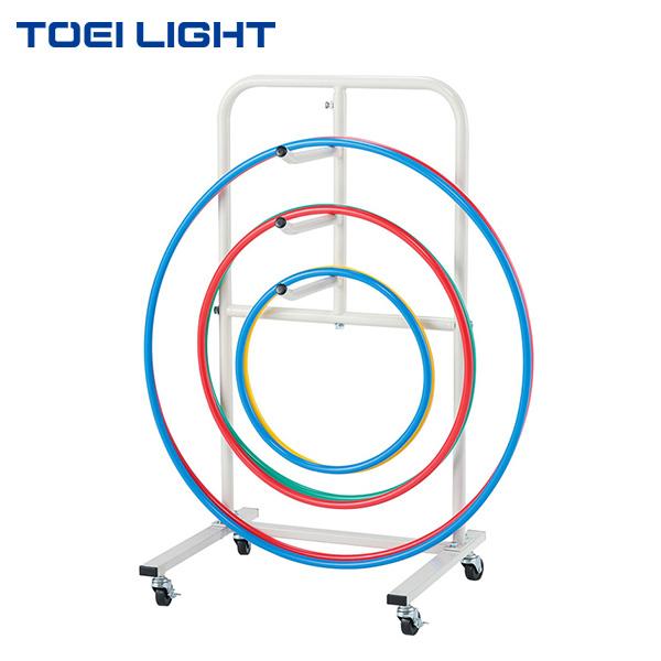 【商品名】体操リング整理台(片面式)【型番】T1666【サイズ】幅57ｘ奥行50ｘ高さ108cm、キャスター5cm(2個ストッパー付)【重さ】7.7kg【素材】スチール直径27.2mm※体操リング別売【メーカー】トーエイライト【備考】こちら...