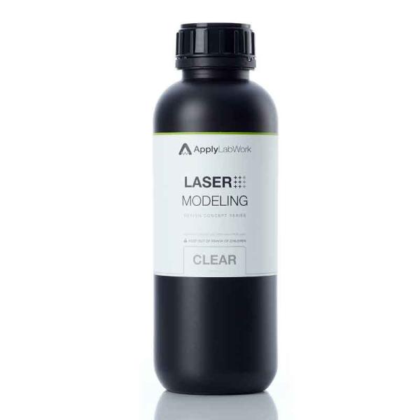 ApplyLabWork SLA光造形 3Dプリンター(Form2/Form3/MOAI用) モデリングレジン（Modeling Clear） 1Kgレーザー クリア レジンは、透明感が必要なモデルに最適です。それは、正確で強力なモデルを作...