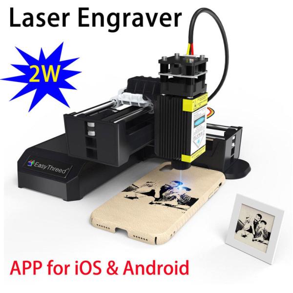 静音！軽量で簡単組立！！初心者向けニューモデルです。■使いやすい：EasyThreed Laser Engraverは初心者向けに設計されており、使いやすくナビゲートできます。DIYのクリエイティブな彫刻に飛び込みたい人に最適です。■ワイヤ...