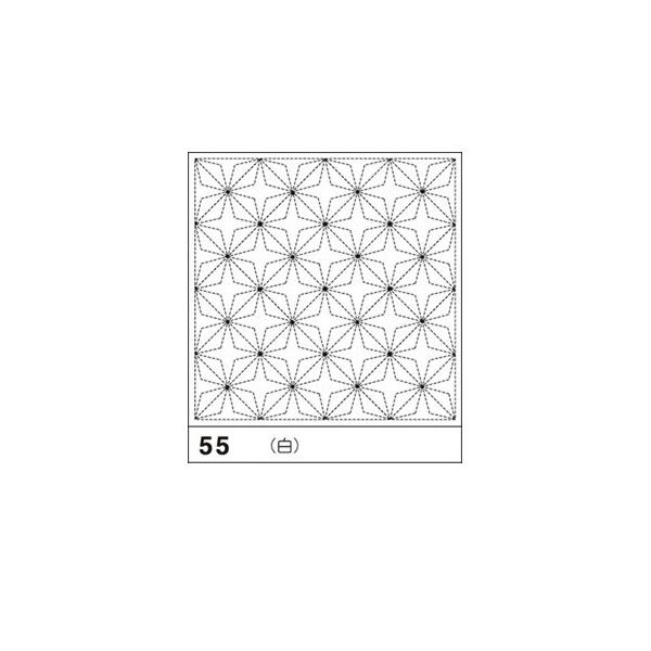 オリムパス　刺し子花ふきん布パック（白） 水面の涼（みなものりょう）　55