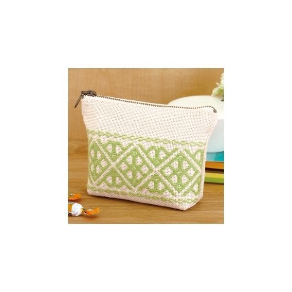 オリムパス　こぎんキット　ポーチ（ベージュ）　猫の足　こぎん27