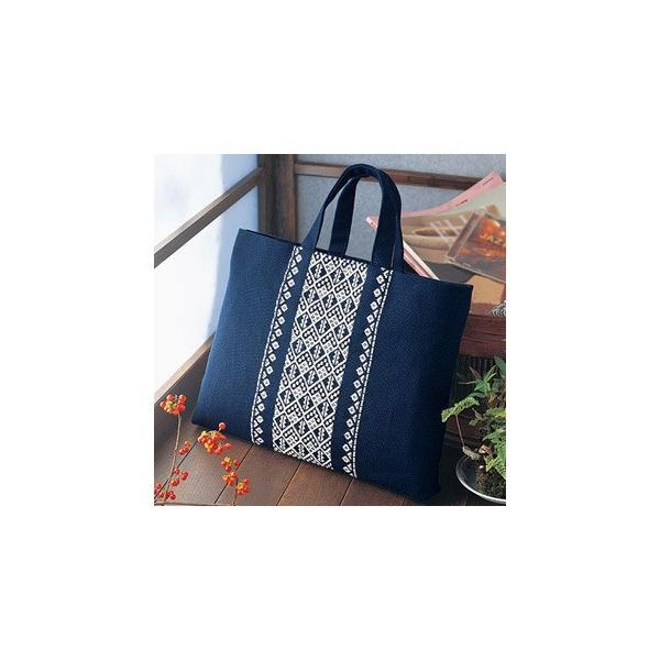 オリムパス　こぎんキット　バッグ（紺）　竹の節　こぎん4