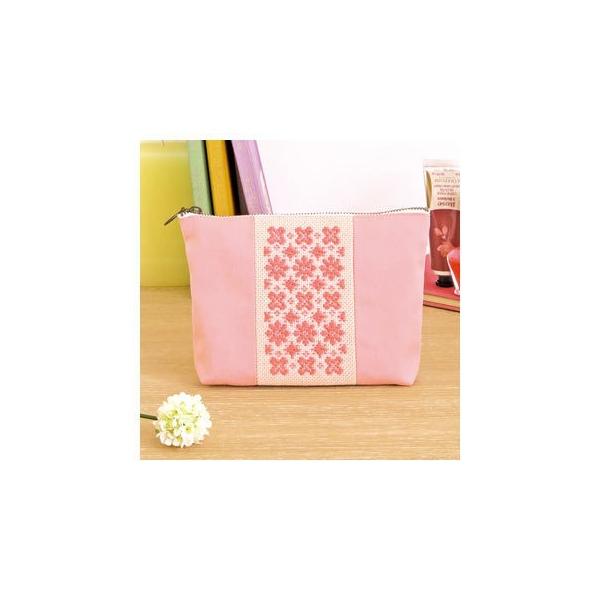 オリムパス　こぎんキット　切り替えポーチ（ピンク）　こぎん52