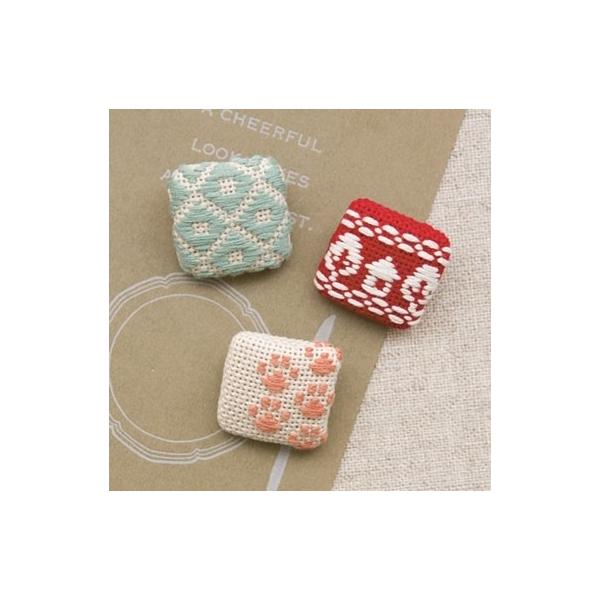 オリムパス　こぎんキット　くるみボタン（ベージュ・ワイン）　おうち　こぎん69