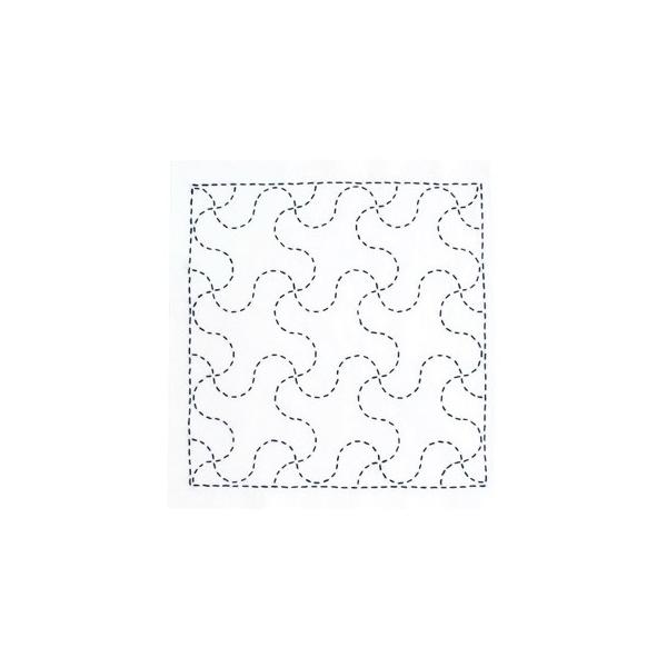 オリムパス  みんなできちゃうシリーズ　刺し子花ふきんキット（白）　千鳥つなぎ　268