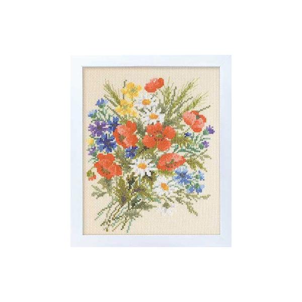 Olympus（オリムパス） クロスステッチ ししゅうキット　フラワーガーデン　「やさしい花刺しゅう額」サマーポピー　7282