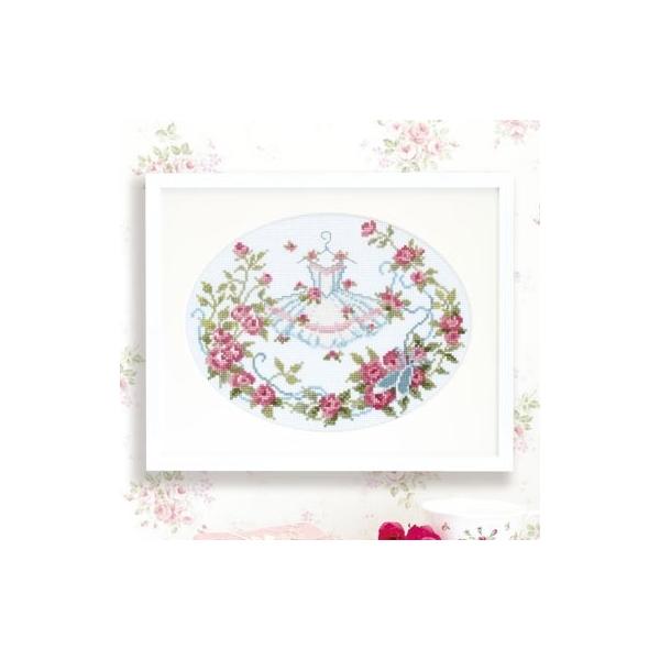 オリムパス　ししゅうキット　フラワーシンフォニー　ロゼット＆ベビーカー　7433