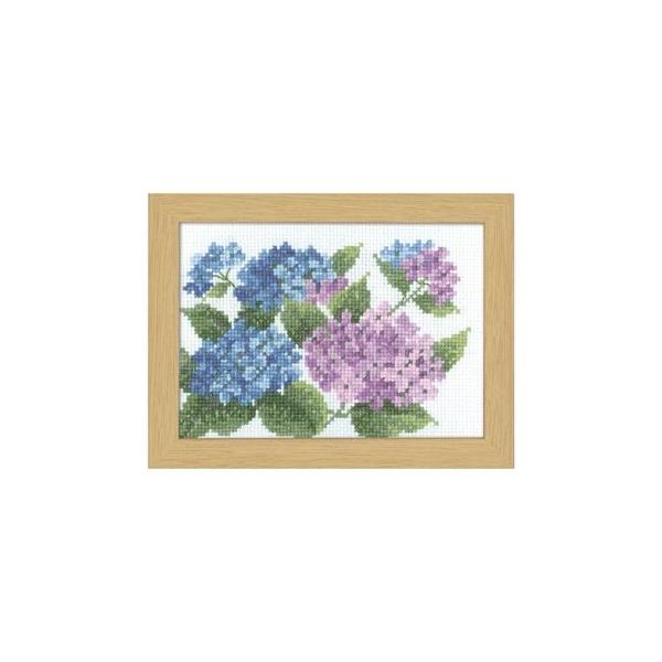 オリムパス　クロスステッチ ししゅうキット　12か月の花フレーム　〜マリー・カトリーヌ　コレクション〜　6月あじさい　7512