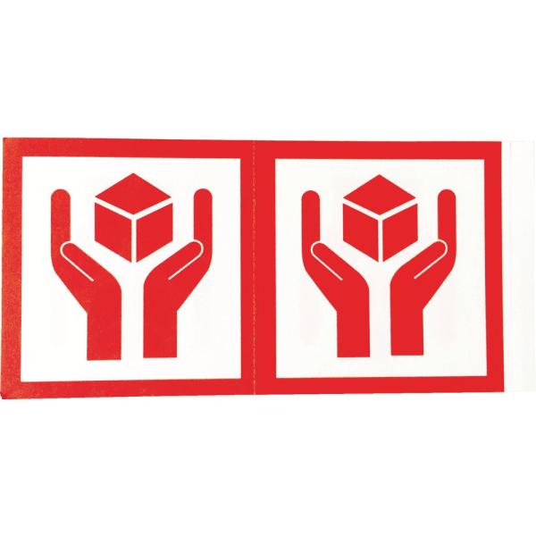 ※多くのお客様に可能な限り最短で配送するためにも、置き配での配送にご理解・ご了承願います。【商品名】　TRUSCO(トラスコ) 荷札 「取扱注意」マーク4枚1組 10組入 115X58 TNFM-04 荷札 【商品説明】　・10組入(1組4...