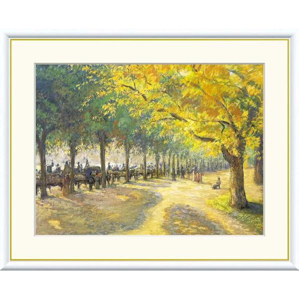 サイズ：52x42cm素材：・樹脂製・金装飾付・新絹本 （制作元オリジナル絵画用絹紙）・マット・ひも保証：10年間品質保証書付きアートフォト・水彩画・リーフパネル・風景画などの絵画・アートフレーム、フォトフレームなどをインテリアとしてお部屋...