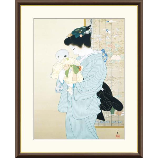 サイズ：42x34cm素材：・樹脂製・金装飾付・新絹本 （制作元オリジナル絵画用絹紙）・マット・ひも保証：10年間品質保証書付きアートフォト・水彩画・リーフパネル・風景画などの絵画・アートフレーム、フォトフレームなどをインテリアとしてお部屋...
