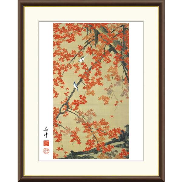 サイズ：42x34cm素材：・樹脂製・金装飾付・新絹本 （制作元オリジナル絵画用絹紙）・マット・ひも保証：10年間品質保証書付きアートフォト・水彩画・リーフパネル・風景画などの絵画・アートフレーム、フォトフレームなどをインテリアとしてお部屋...