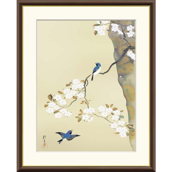 サイズ：52x42cm素材：・樹脂製・金装飾付・新絹本 （制作元オリジナル絵画用絹紙）・マット・ひも保証：10年間品質保証書付きアートフォト・水彩画・リーフパネル・風景画などの絵画・アートフレーム、フォトフレームなどをインテリアとしてお部屋...