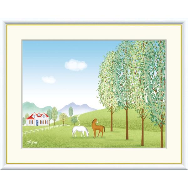 サイズ：61x49.5cm素材：・樹脂製・金装飾付・新絹本 （制作元オリジナル絵画用絹紙）・マット・ひも保証：10年間品質保証書付きアートフォト・水彩画・リーフパネル・風景画などの絵画・アートフレーム、フォトフレームなどをインテリアとしてお...