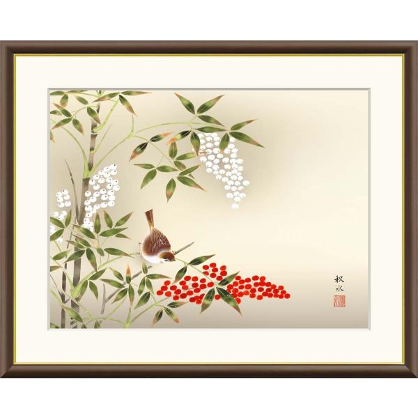 サイズ：42x34cm素材：・樹脂製・金装飾付・新絹本 （制作元オリジナル絵画用絹紙）・マット・ひも保証：10年間品質保証書付きアートフォト・水彩画・リーフパネル・風景画などの絵画・アートフレーム、フォトフレームなどをインテリアとしてお部屋...