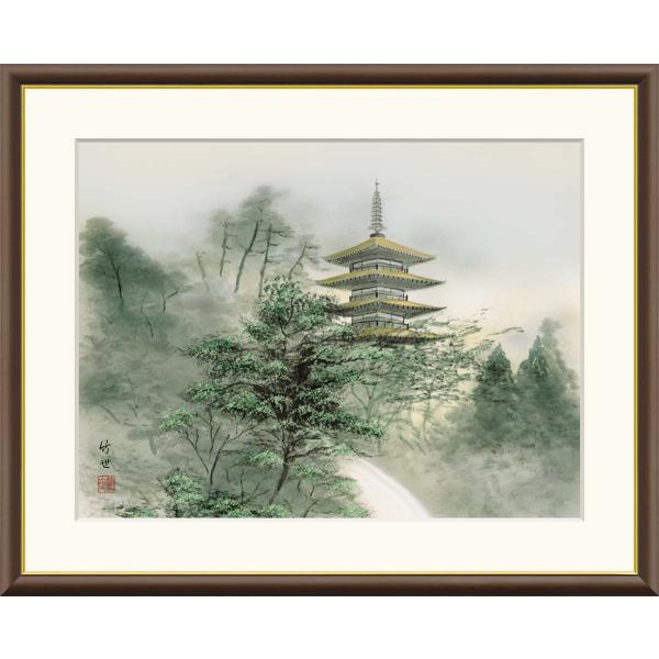 サイズ：52x42cm素材：・樹脂製・金装飾付・新絹本 （制作元オリジナル絵画用絹紙）・マット・ひも保証：10年間品質保証書付きアートフォト・水彩画・リーフパネル・風景画などの絵画・アートフレーム、フォトフレームなどをインテリアとしてお部屋...