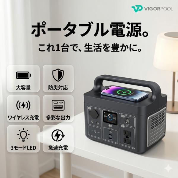 ★送料無料のお店です！「正規品」【ポイント】・リン酸鉄リチウムイオン電池で約2000サイクルの長寿命・AC＋USB-Cのデュアル充電で約2.5時間の高速フル充電・AC/USB/DC/ワイヤレスなど多彩な出力ポート・PSE・UL・CE・FCC...