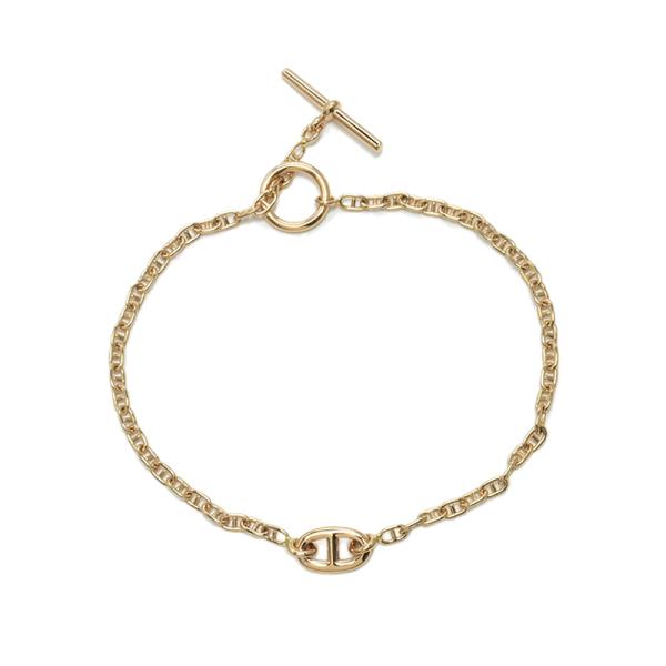 商品番号：c240601139552ブランド名：エルメス商品名：ブレスレット 《ファランドール》 TPM型番：H119450B 00STサイズ：内周17cm チェーン幅2.2mm モチーフ9.6mm×5.7mm刻印：HERMES Made ...