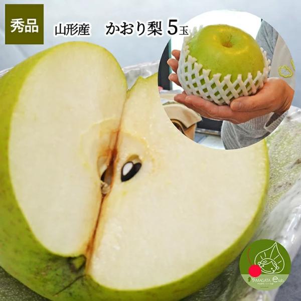 【発売日：2026年09月30日】商品名：かおり梨産地：山形県産内容量：５玉入り(約600g〜800g)※大きさによってことなります。発送方法：宅配便送　料：送料無料です(一部地域を除く)販売者名：山形県天童市久野本三丁目１−３３お茶と名産...