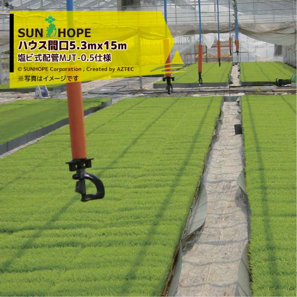 ●全てのハウスで活躍する頭上配管型●導入コストが安価●施工やメンテナンスが安価●均一なかん水●作物ハウスに合わせたスプリンクラーの取り付けが可能・セット名：ハウス間口5.3mx15mの場合・塩ビ式配管仕様・セット内容　1.塩ビ式スタートセッ...