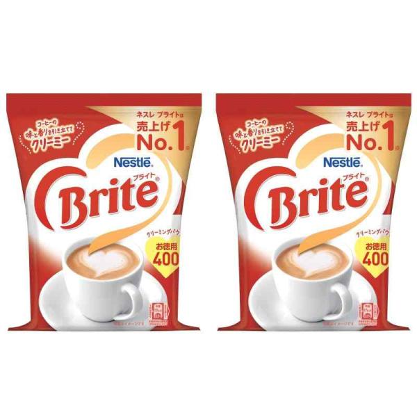 【 クリーミングパウダー 】ネスレ ブライト 400g×2袋 【 266杯分】【 コーヒーミルク 】【 コーヒークリーム 】カロリー:【スプーン1杯(3g)あたり】 17kcal商品サイズ(高さx奥行x幅):200mmx130mmx115m...