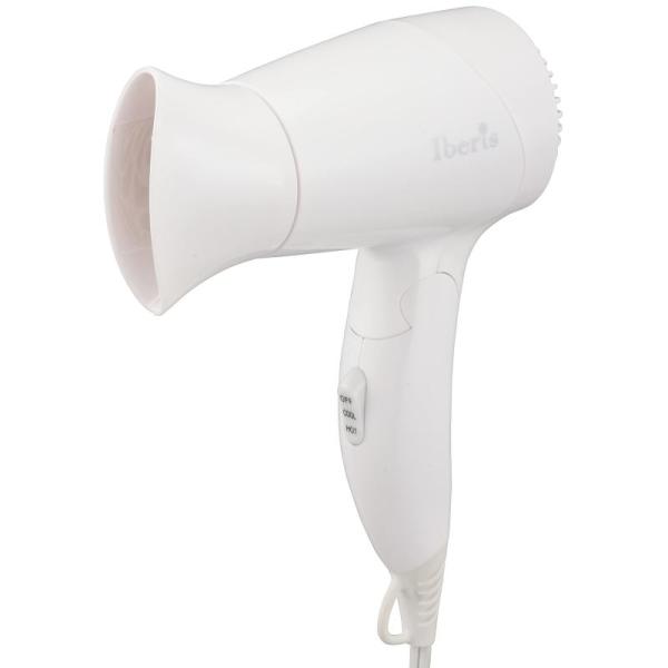 オーム(OHM) 電機Iberis ヘアドライヤー 折りたたみ 軽い 軽量 小さい ミニ コンパクト ポータブル 携帯用 旅行 男女兼用 バッグイン 出張 お出かけ シンプル ホワイト HB-HI556W 00-5699【 特 長 】　旅行...