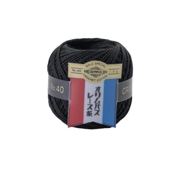 オリムパス製絲 金票 レース糸 #40 Col.901 ブラック系 10g 約89m OLY-10G-901 ブラック系 Col.901素材:綿100% 対応の針:レース針6~8号 サイズ:約89m 最高級エジプト綿使用。繊細で美しい作品を...