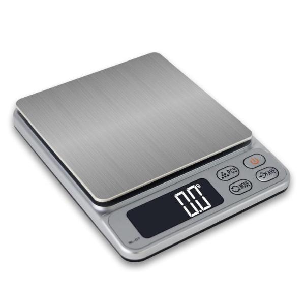 はかり デジタル デジタルスケールはかり 3000g 計量器 0.1g単位 3kg キッチン クッキングスケール (シルバー)デジタル【ご購入前にご確認ください】● 配送状況の確認について配送方法が**「その他（当店手配配送）」**の場合、...