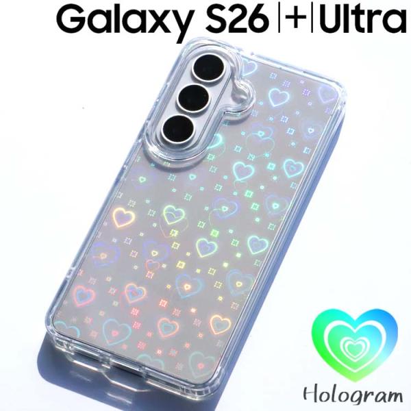 Galaxy S26 ケース Galaxy S26+ ケース Galaxy S26 Ultra ケース SC-51G SCG36 SC-52G SCG38 SC-53G SCG37 キラキラ クリア かわいい カバー ハート おしゃれ 韓国...