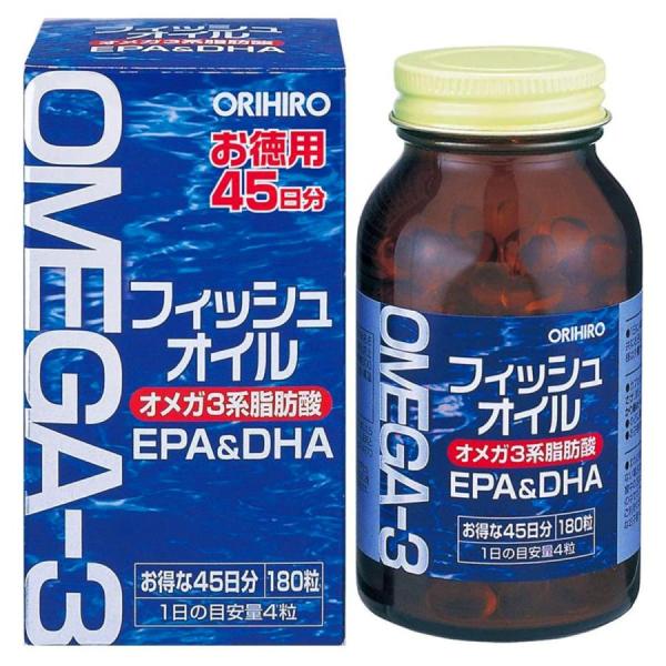 4971493105779　オリヒロ 　フィッシュオイル 　45日分 　(180粒)