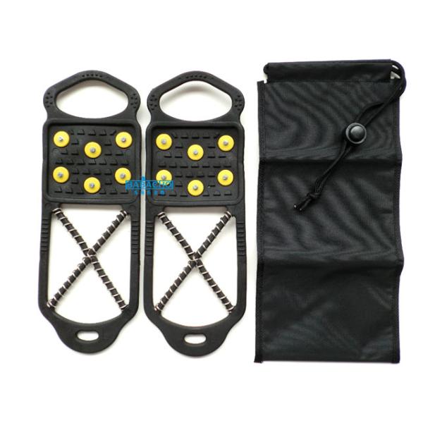 ☆☆商品サイズ☆☆  ○Ｍサイズ：23.5〜26cm　○Ｌサイズ：26.5〜28cm○材質：本体/合成ゴム、スパイク部/スチール、座金/ポリプロピレン、バネ/ステンレス鋼 ☆☆ここに注目☆☆  ▼急斜面での歩行、作業などに▼雪道や凍結道路に...