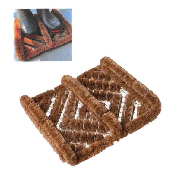 商品仕様サイズ：約W340×D320×H60ｍｍ材質：パーム・ワイヤーここに注目・靴側面の泥汚れ・雪落としに最適です。・軽量でコンパクトなので持ち運びに便利です。・建物付近への設置はもちろん、車に積み込み農作業や現場作業でも「ささっと」「す...