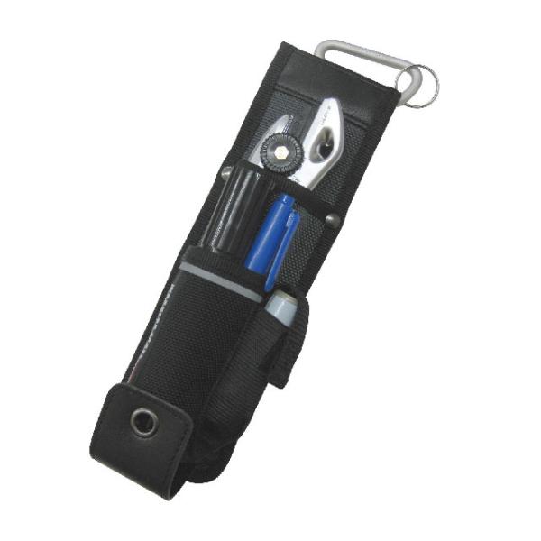 発売元:株式会社中林製作所 仕様・サイズ：約W80×D50×H285mm・重量：約140g・本体材質：1680Dナイロン,合成皮革・クリップ部：鉄,革・カラビナ部：アルミニウム ポイント・マジックやカッターなどが入れられるスリムな形・現場作...